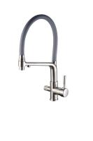 China Water Outlet Brass Pull Out Kitchen Tap Single Hole With Stable Usage Experience for sale