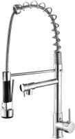 China Simple And Elegant Pull Out Brass Kitchen Tap Polished For Any Kitchen Style for sale