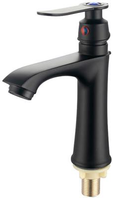 China Elegant And Minimalist Black Bathroom Taps With Bright Metallic Luster for sale