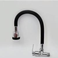 China Contemporary Style black kitchen faucet with Downward Water Outlet and Aerator for Gentle Water Flow and Splashing Prevention for sale