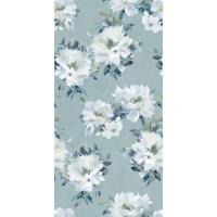 China High Hardness And Wear Resistance Decorative Ceramic Tile In Light Grayish Blue With Exquisite Floral Pattern for sale