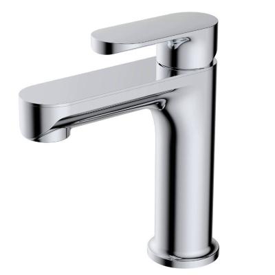 China Simple Art Single Handle Brass Taps Bathroom Sink Faucet Modern for sale