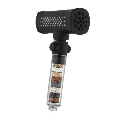 China Black Dual Hand Held Shower Head Functionality And Versatile Water Flow Modes for sale