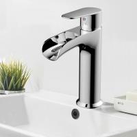 China Single Hole Installation Bathroom Countertop Hot And Cold Faucet Deck Mounted for sale