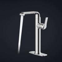 China Simple Single Hole Single Handle Water Mixer Tap For Wash Basin Chrome Brass Material for sale