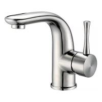 China Silver 304 Stainless Steel Basin Taps Single Hole Single Handle for sale