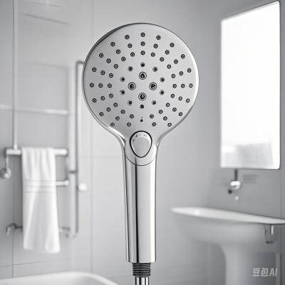 China Rainfall Bathroom Practical Bath Handheld Shower Nozzle Smooth Surface Treatment Button Switching Function for sale
