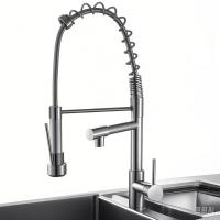 China 20 Inches Hose Length Kitchen Faucet with Stainless Steel Material and Long-Lasting Gravity Casting Technology for sale