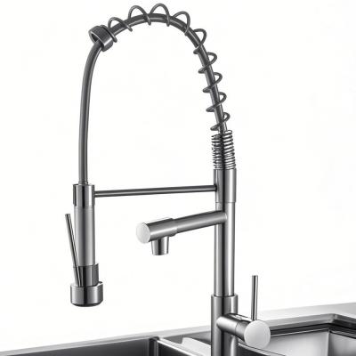 China Contemporary Core Ceramic Single Handle Pull Down Sprayer Kitchen Faucet for Kitchen Sink for sale