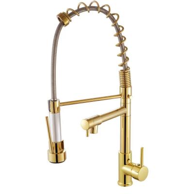 China 20 Inches Hose Length Kitchen Faucet with Pull Down Sprayer and Water Pressure Range 0.05-1.2Mpa for sale