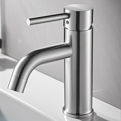 China Hotel Hot And Cold Splash Proof Bathroom Vanity Faucets Stainless Steel for sale