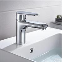 China Single Bathroom Brass Basin Faucet Single Handle Single Hole Installation for sale