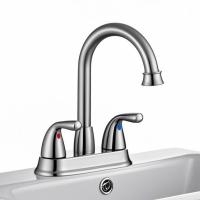 China Modern Hotel Stainless Steel Polished Nickel Faucet 3 Hole Mounted for sale