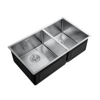 China Durable Kitchen Sink For Hotels Stainless Steel Rectangular Modern Brushed Finish for sale