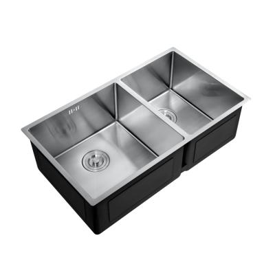 China Durable Kitchen Sink For Hotels Stainless Steel Rectangular Modern Brushed Finish for sale