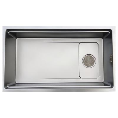 China Stainless Steel Single Groove Sink For Household Kitchens Adopts Nano Coating Antibacterial Technology for sale