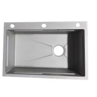 China Stainless Steel Single Bowl Kitchen Sink With Drainboard Heavy Duty 304 Stainless Steel Easy Clean Install for sale