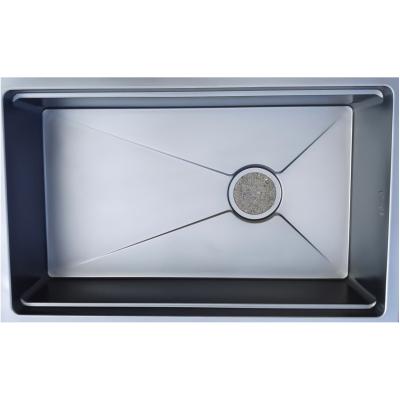China Undermount Single Bowl Kitchen Sink 304 Stainless Steel Kitchen Vessel Sink for sale