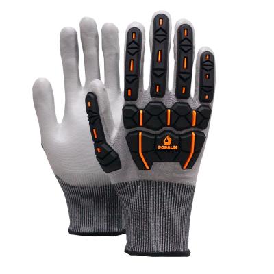 China 13 Gauge TPR PU Coated Cut Resistant Gloves Anti Collision Washable Lightweight 7-12 Sizes for sale