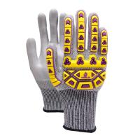 China OEM HPPE TPR Cut Resistant Gloves 13 Gauge PU Palm Coated Abrasion Protection for sale