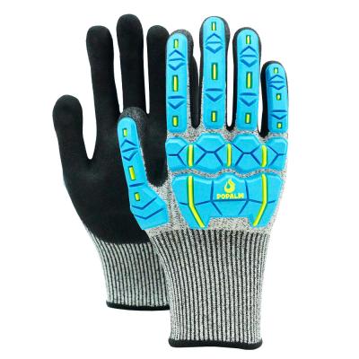 China 13 Gauge Cut Proof TPR Safety Gloves Nitrile Coated Oil Industrial Work Gloves EN388 for sale