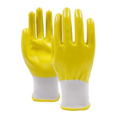 China Nitrile Oil Resistant Industrial Work Gloves 13 Gauge Polyester Size 10 XL for sale
