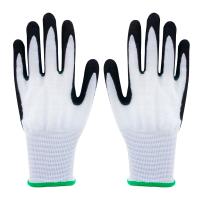 China Elastic Cuff Cut Resistant Nitrile Work Gloves Nitrile Coating Touchscreen Safety Gloves OEM for sale