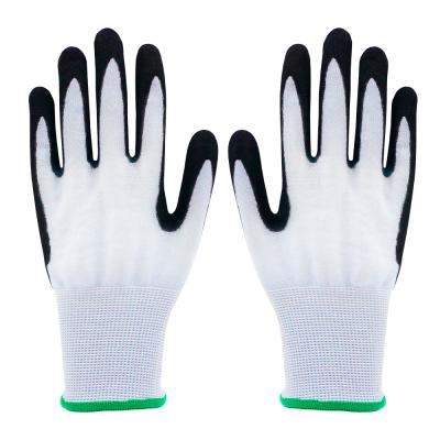 China Elastic Cuff Cut Resistant Nitrile Work Gloves Nitrile Coating Touchscreen Safety Gloves OEM for sale