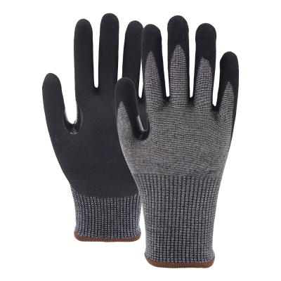 China A7 Cut Resistant Work Gloves Anti Slip Nitrile Coated Touchscreen Safety Gloves 13 Gauge for sale