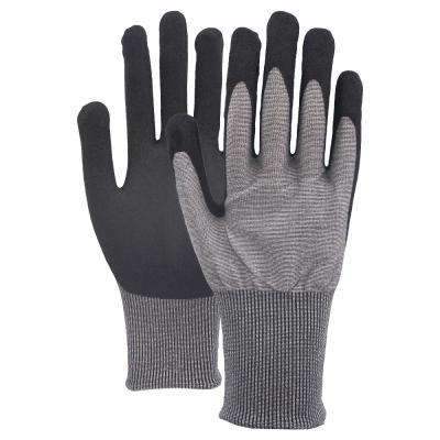 China OEM Nitrile Work Gloves 18 Gauge A4 Cut Resistant for Automotive Metal Industry for sale