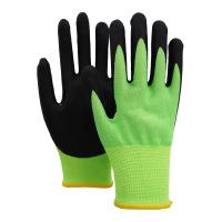 China 15 Gauge HPPE A4 Cut Resistant Work Gloves with Foam Nitrile Grip Touchscreen for sale
