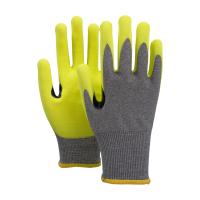 China A6 Cut Resistant Nitrile Coated Work Gloves 18 Gauge Custom Logo for sale