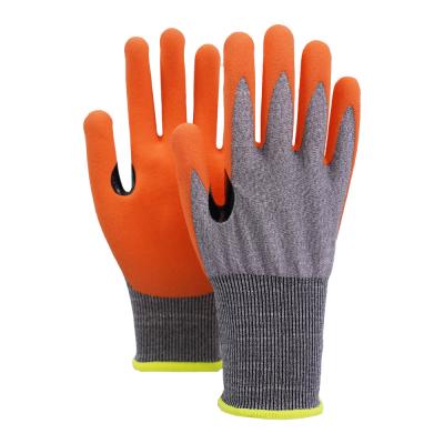 China 18 Gauge Cut Resistant Nitrile Work Gloves ANSI A3 with Reinforced Thumb Crotch for sale