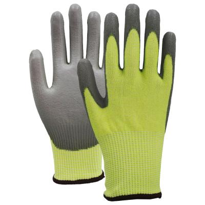 China Customized Logo PU Palm Safety Gloves 13 Gauge ANSI A6 Cut Protection for sale