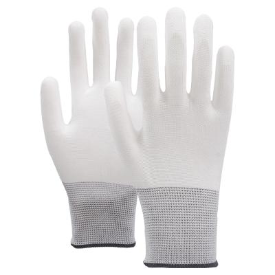 China 13 Gauge Polyurethane Palm Coated Gloves Anti Slip Abrasion Resistance Work Gloves for sale