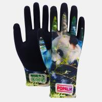 China OEM Puncture Resistant Garden Safety Gloves 15 Gauge Sandy Latex Coating for sale