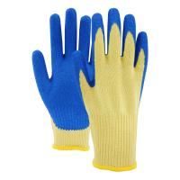 China 10 Gauge A2 Crinkle Latex Coated Aramid Fire Resistant Knit Safety Gloves for sale