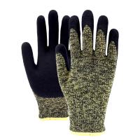 China 13 Gauge Fire Resistant Work Gloves A4 Chloroprene Cut Resistant Neoprene Coated Gloves for sale