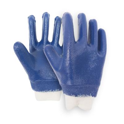 China Fully Coated Blue Nitrile Chemical Resistant Thermal Work Gloves 7-11 for sale