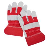 China Anti Slip Cowhide Leather Work Gloves 13 Gauge CE Certified for Welding Construction Gardening for sale