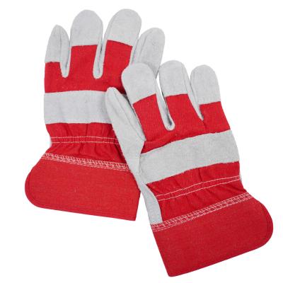 China Anti Slip Cowhide Leather Work Gloves 13 Gauge CE Certified for Welding Construction Gardening for sale