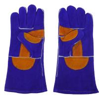 China Cowhide Leather Welding Gloves Extended Palm Heat Resistant CE Certified 7-12 for sale
