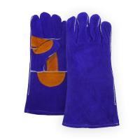 China Customized Logo Leather Working Gloves High Temperature Abrasion Resistant Gloves for sale