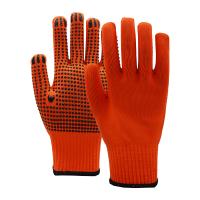 China OEM 10 Gauge Polyester PVC Dotted Gloves Light Duty Industrial Work Anti-Slip for sale