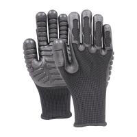 China 13 Gauge Polyester Anti Vibration Gloves with TPE Padding Impact Protection Size 10 XL for sale