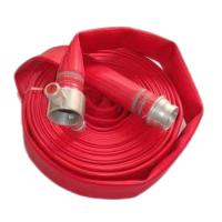 China Flat Rubber Fire Hose 8 Inch Coupling Pipe TPU Lining Lay Fighting Hose for sale