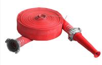 China Flat Rubber Fire Hose 8 Inch Coupling Pipe TPU Lining Lay Fighting Hose for sale