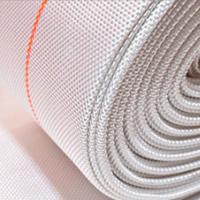 China PU Fire Fighting Hose Blue White Red Yellow Polyester Filament Yarn Canvas Hose for sale