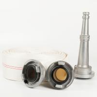 China 1.5 Inch Fire Fighting Hydrant Hose PVC Lining FPU Lined Rack Single Jacket Fire Hose for sale