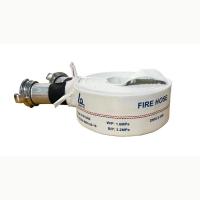 China 1.5 Inch Fire Fighting Hydrant Hose PVC Lining FPU Lined Rack Single Jacket Fire Hose for sale